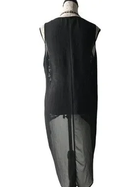 Forever 21 | Tops | Goth Sheer Highlow Cross Pattern Tank Tunic Top ...